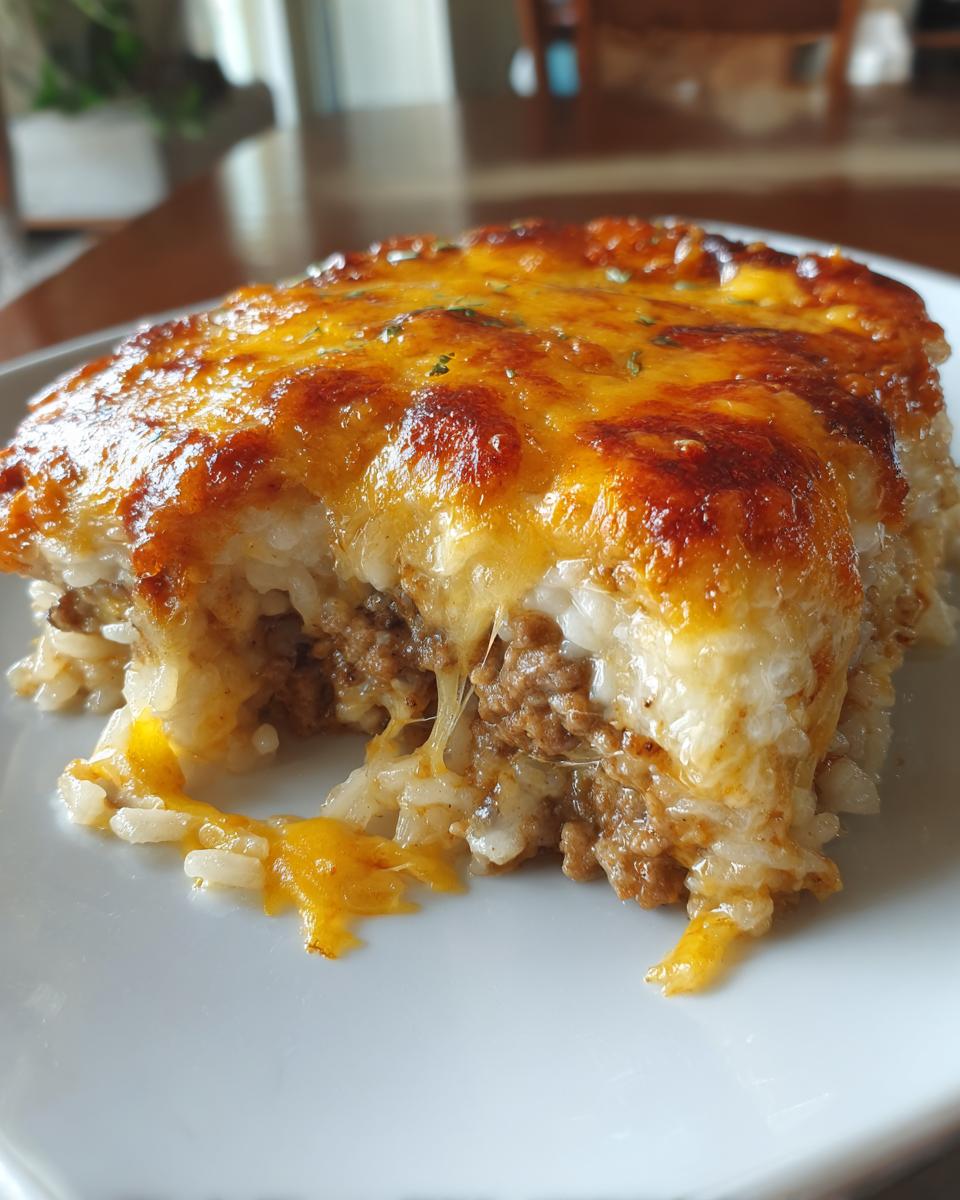 30-Minute Cheesy Ground Beef Rice Casserole You’ll Crave - RecipesUniverse