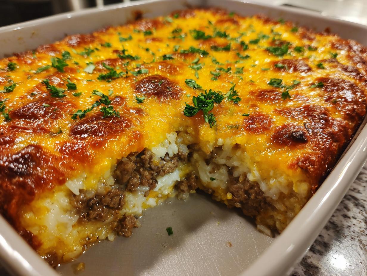 40-Minute Ground Beef & Rice Casserole for Ultimate Comfort ...