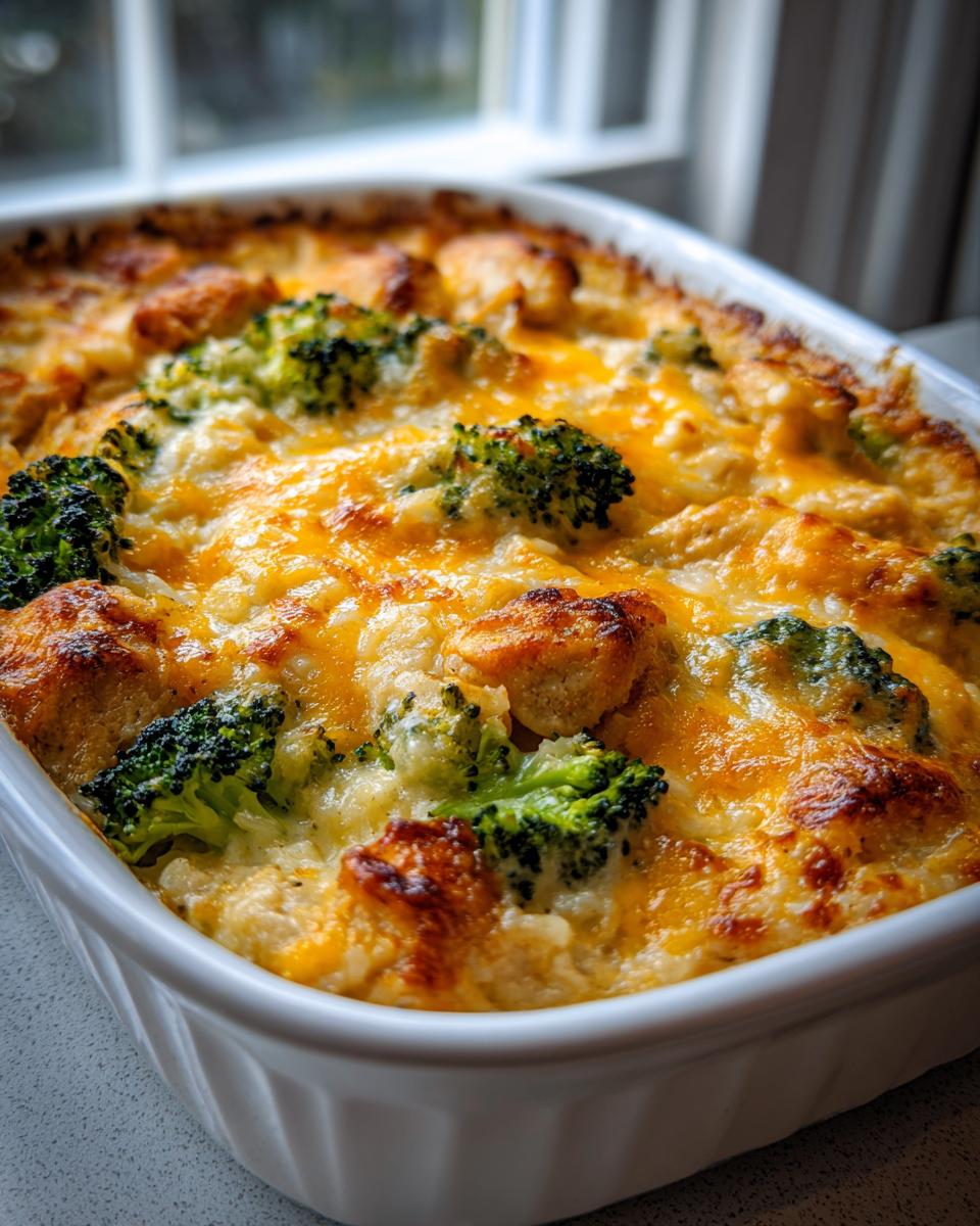 Irresistible Creamy Chicken Broccoli Rice Cheese Casserole in 3 Easy ...