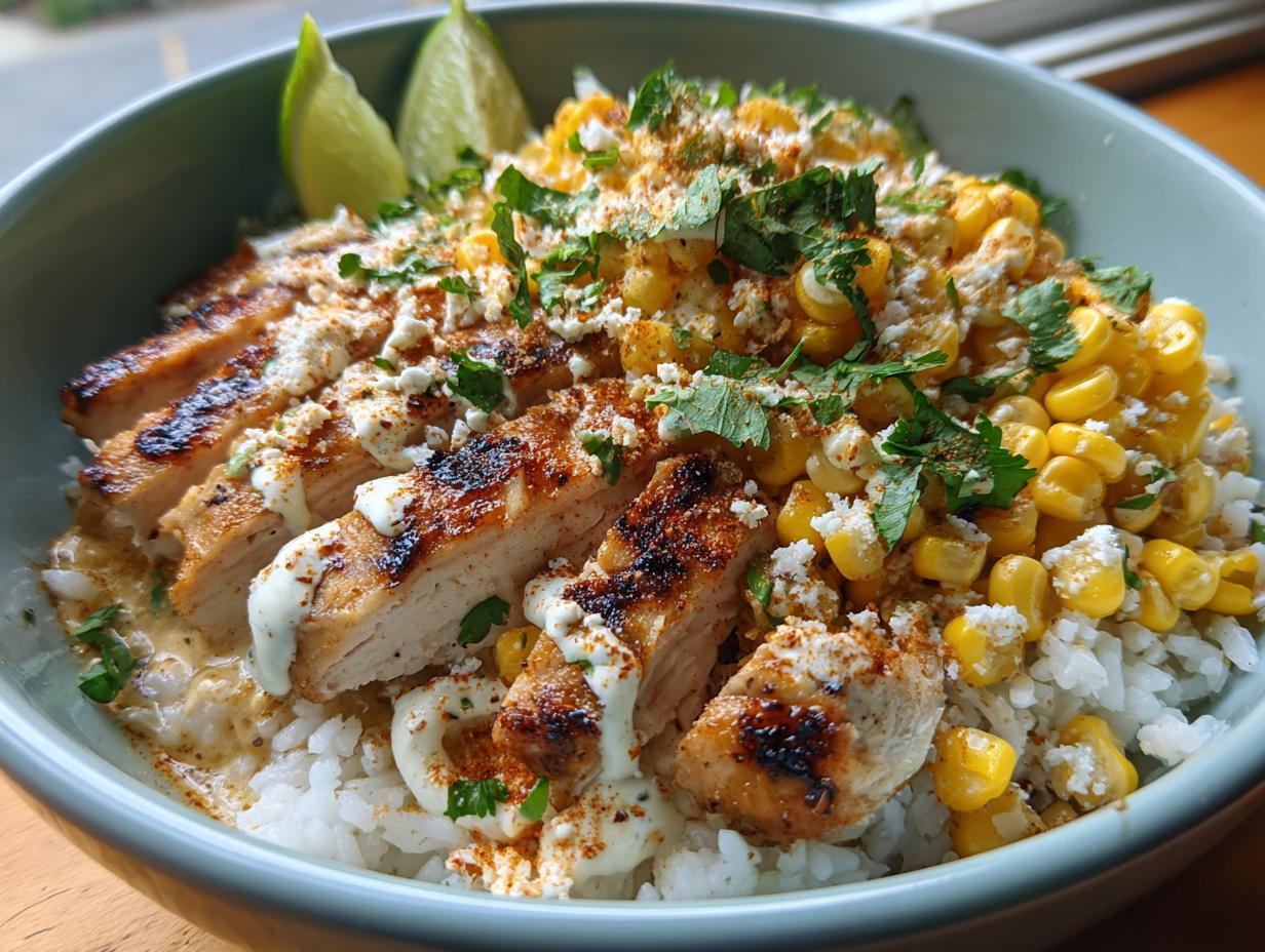 25-Minute Easy Street Corn Chicken Rice Bowl You’ll Crave - RecipesUniverse